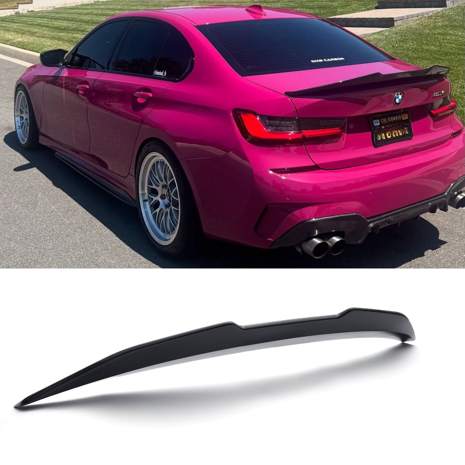 For BMW 2019-2025 G20 330i M340i G80 M3 Rear Spoiler PSM Style