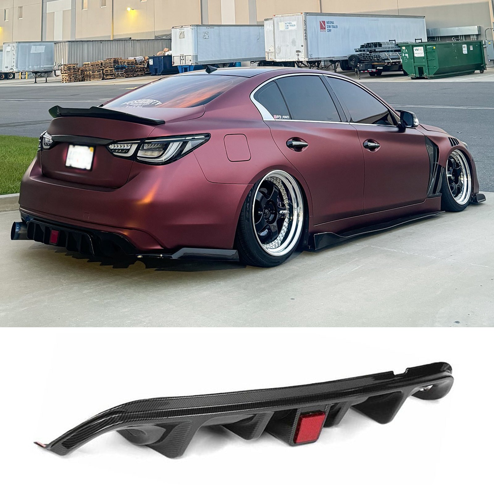 Rear Diffuser For 2014-2017 Infiniti Q50