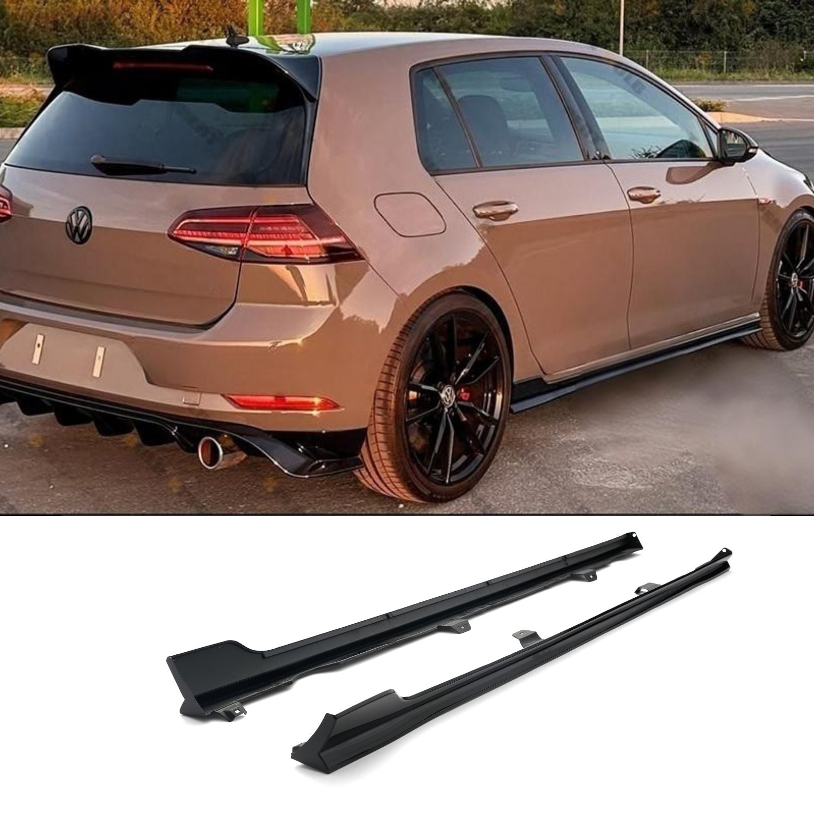 For 2012-2020 VW Golf GTI R MK7 MK7.5 4DR TCR Style Side Skirt Extensi